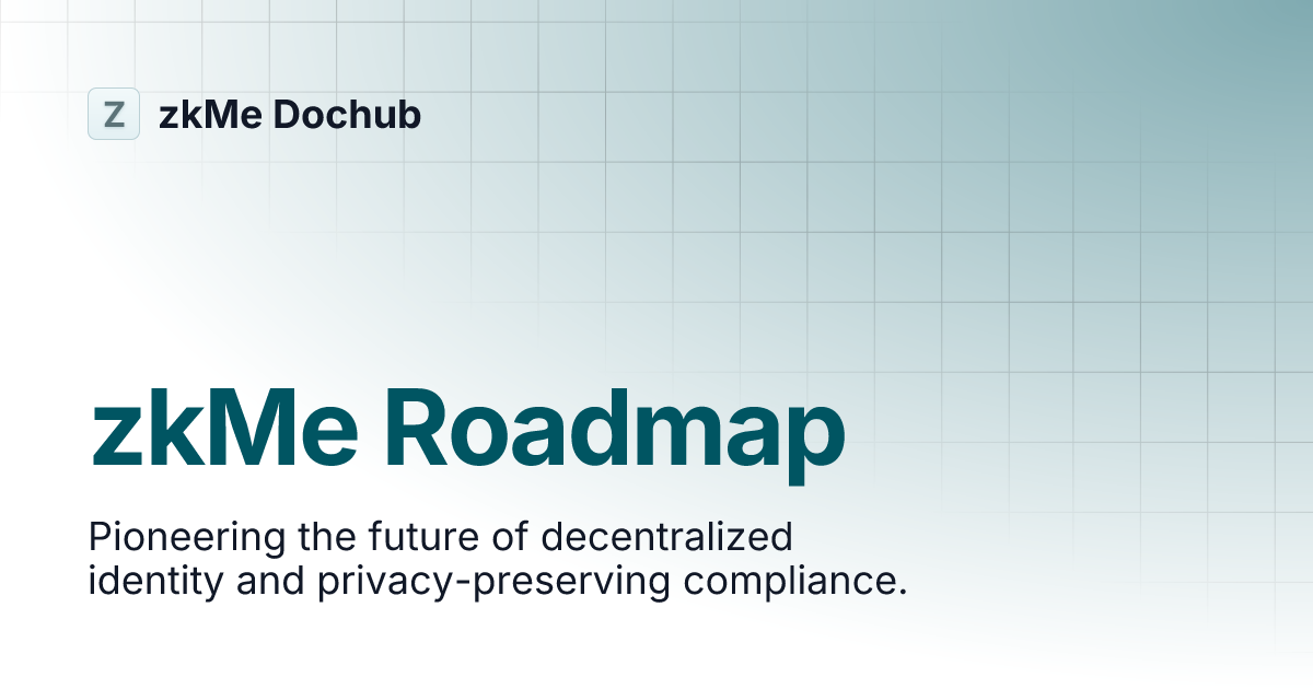 zkMe Roadmap | zkMe Dochub